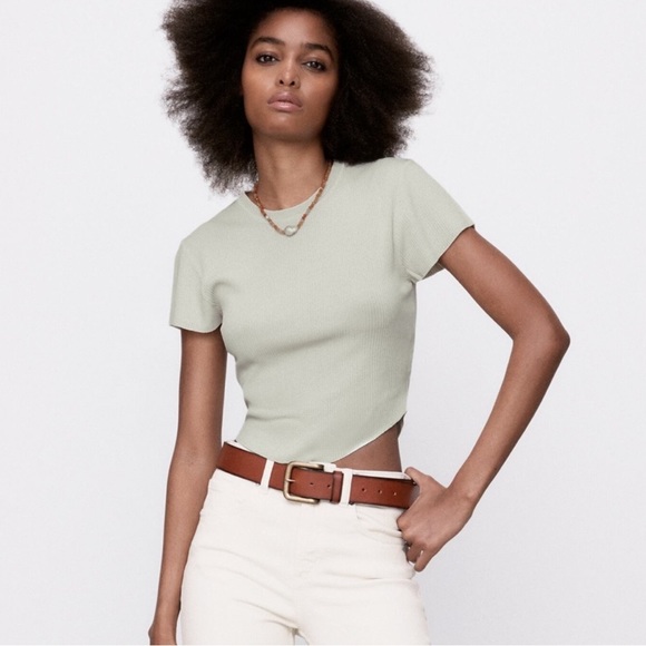 Zara | Tops | Nwt Zara Ribbed Knit Top | Poshmark